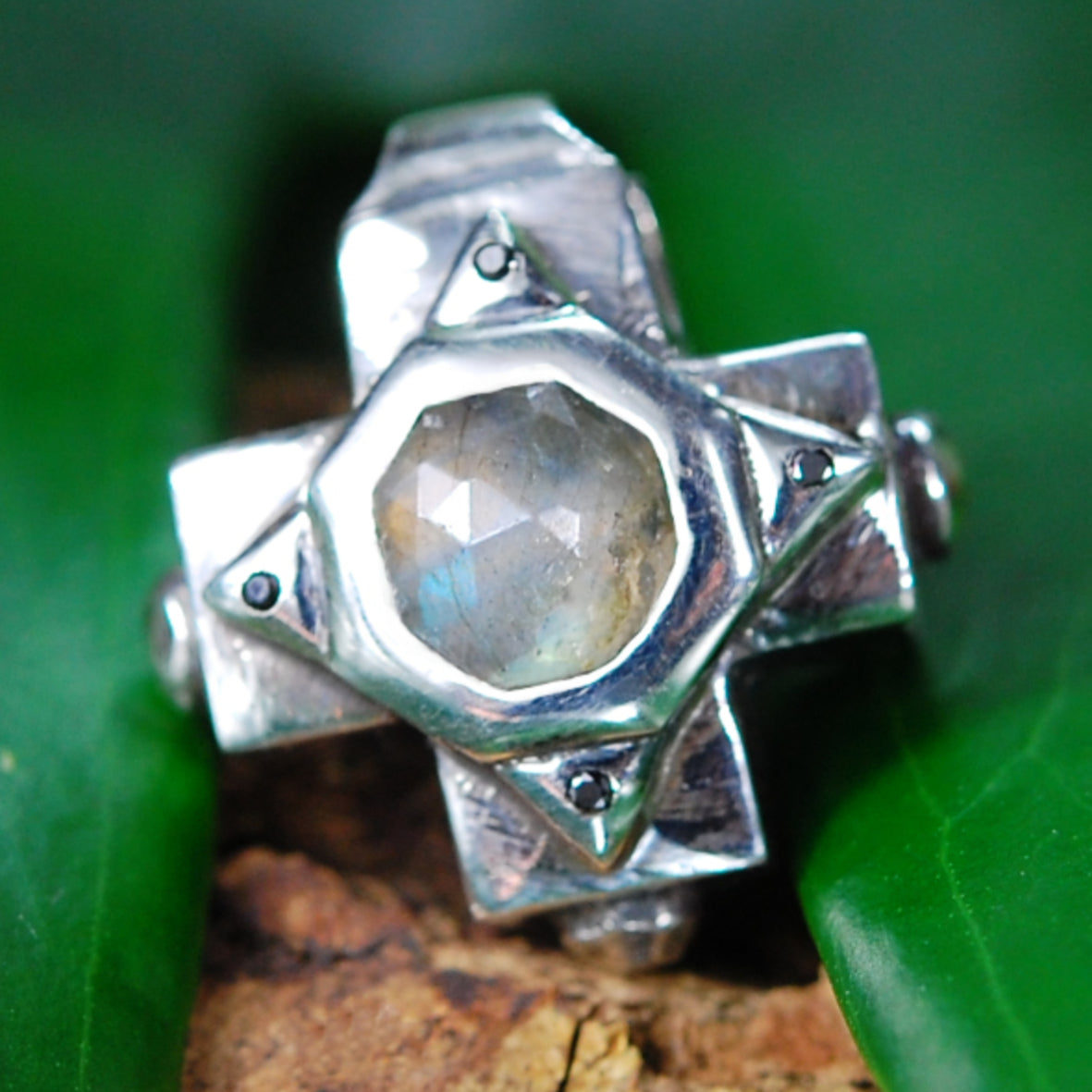 Silver Pendant Greek OCTAGON Cross Body with Hole 20 – Elfcraft