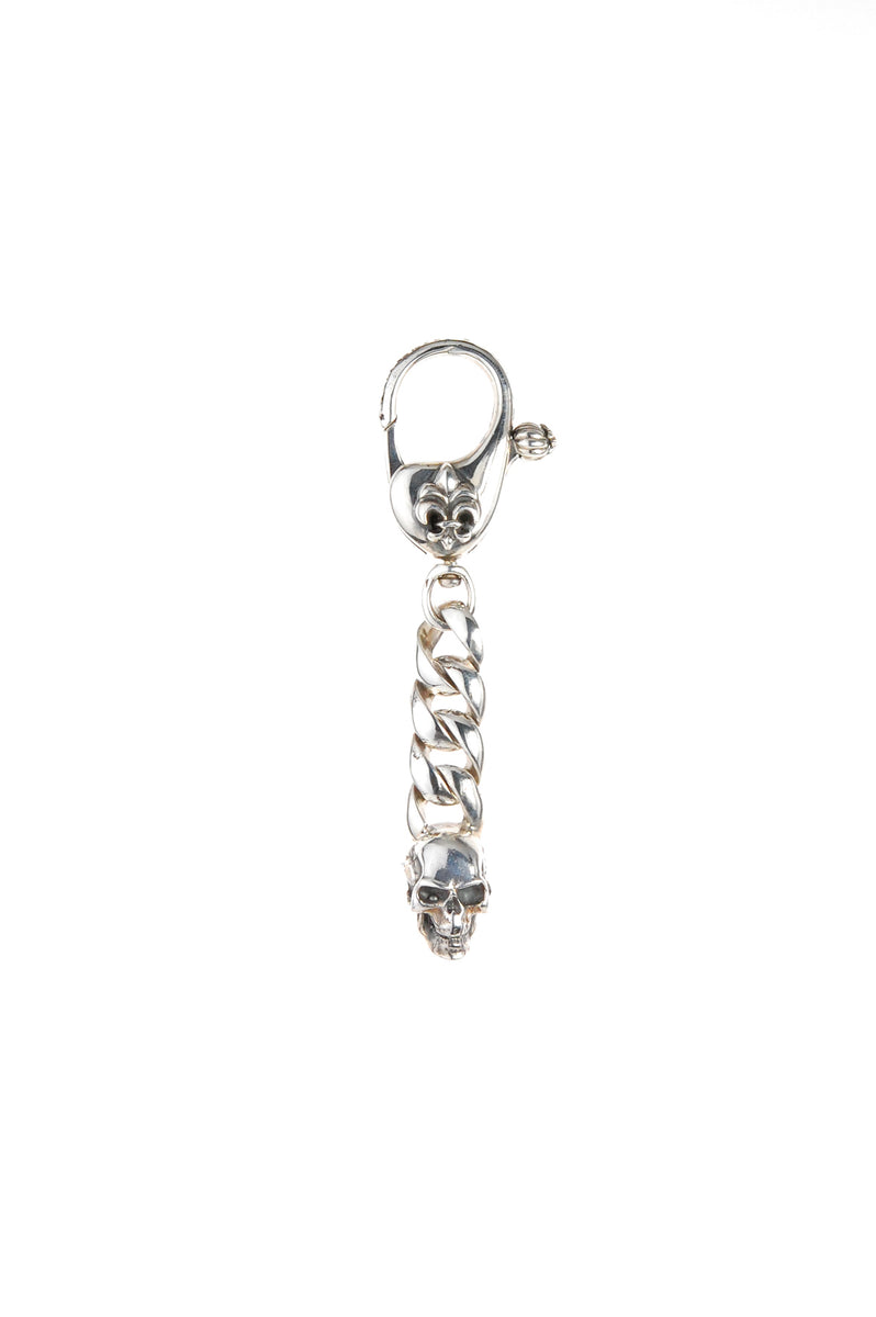 Silver Key Tag with SKULL on Lily Karabiner – Elfcraft